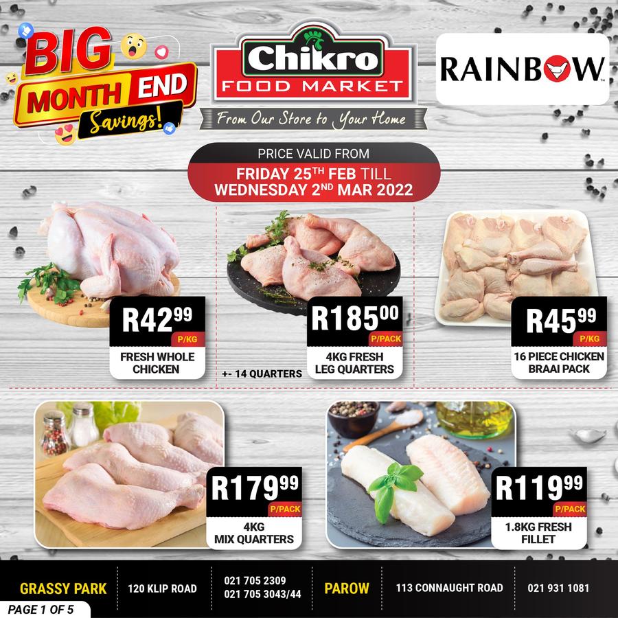 Chikro Food Market Grassy Park : Big Month End Savings (25 February - 2 ...