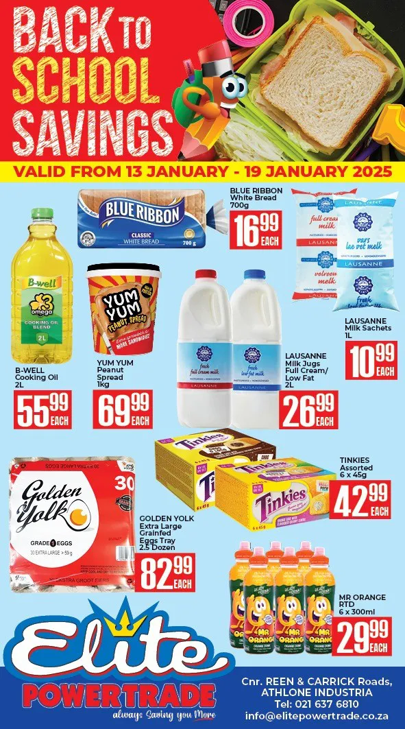 Elite Power Trade Cash & Carry : Back To School Savings (13 January ...