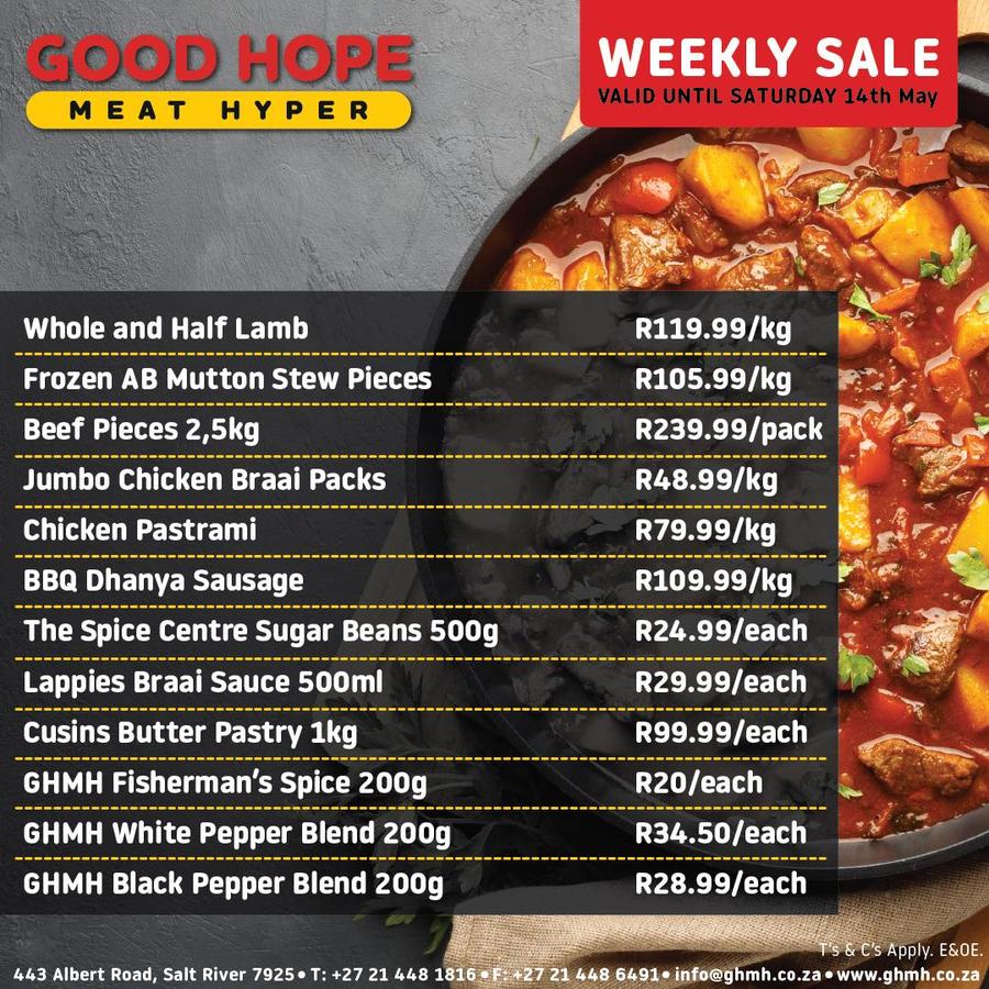 Good Hope Meat Hyper : Specials (13 May - 14 May 2022) — m.guzzle.co.za