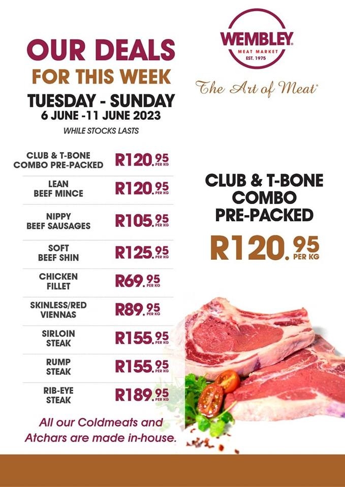 Wembley Meat Market : Specials (06 June - 11 June 2023) — m.guzzle.co.za