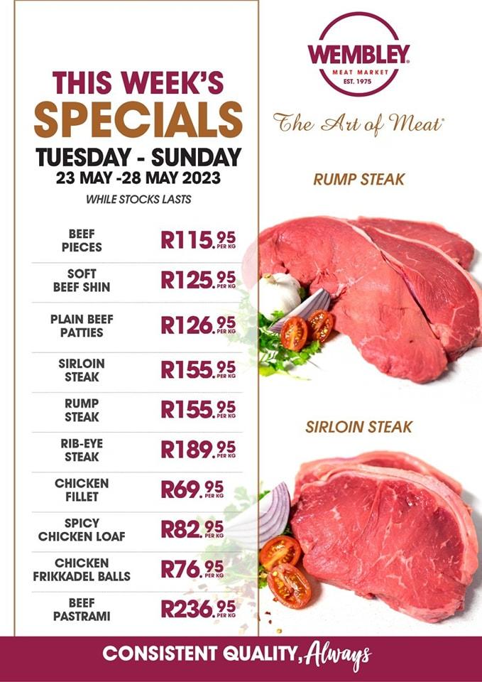 Wembley Meat Market : Specials (23 May - 28 May 2023) — m.guzzle.co.za