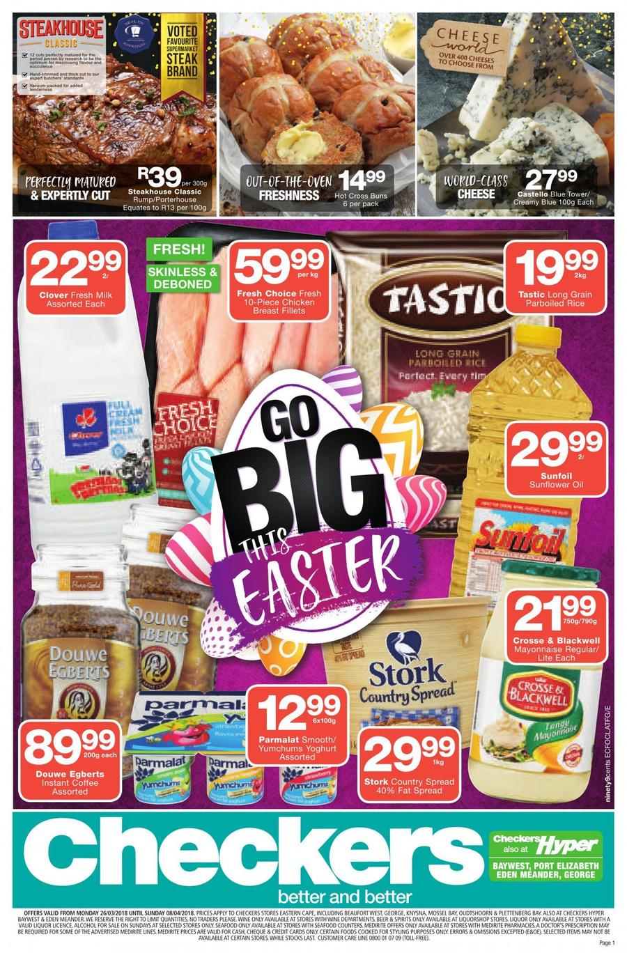 Checkers Eastern Cape : Go Big This Easter (26 Mar - 08 Apr 2018) — m ...