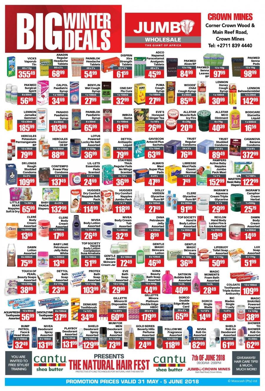 Jumbo Cash & Carry : Big Winter Deals (31 May - 05 Jun 2018) — m.guzzle ...