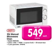 Special Defy 20L Manual Microwave Oven DMO348 — www.guzzle.co.za