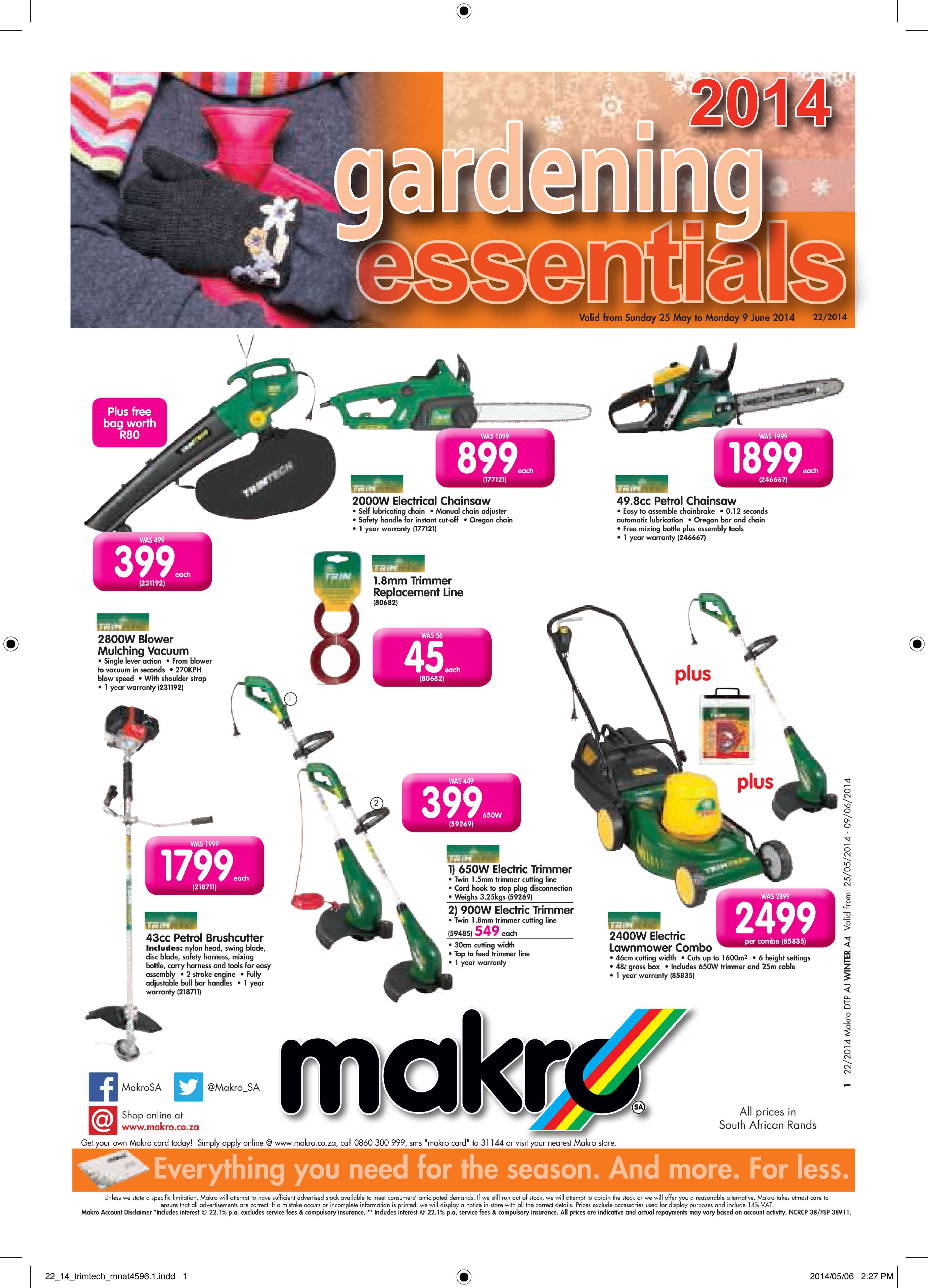 Special Trimtech 2000W Electrical Chainsaw — www.guzzle.co.za
