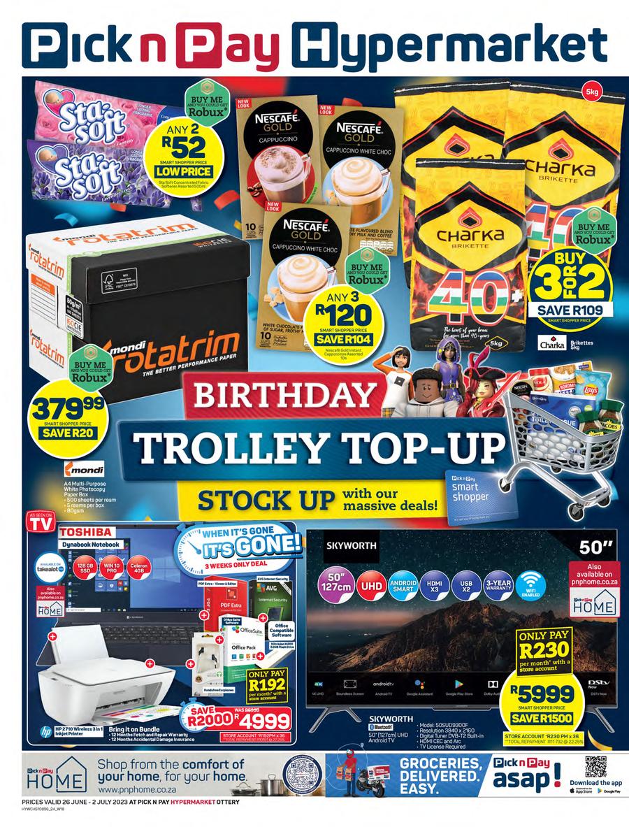 Pick n Pay Hypermarket Western Cape : Birthday Trolley Top-Up (26 June ...