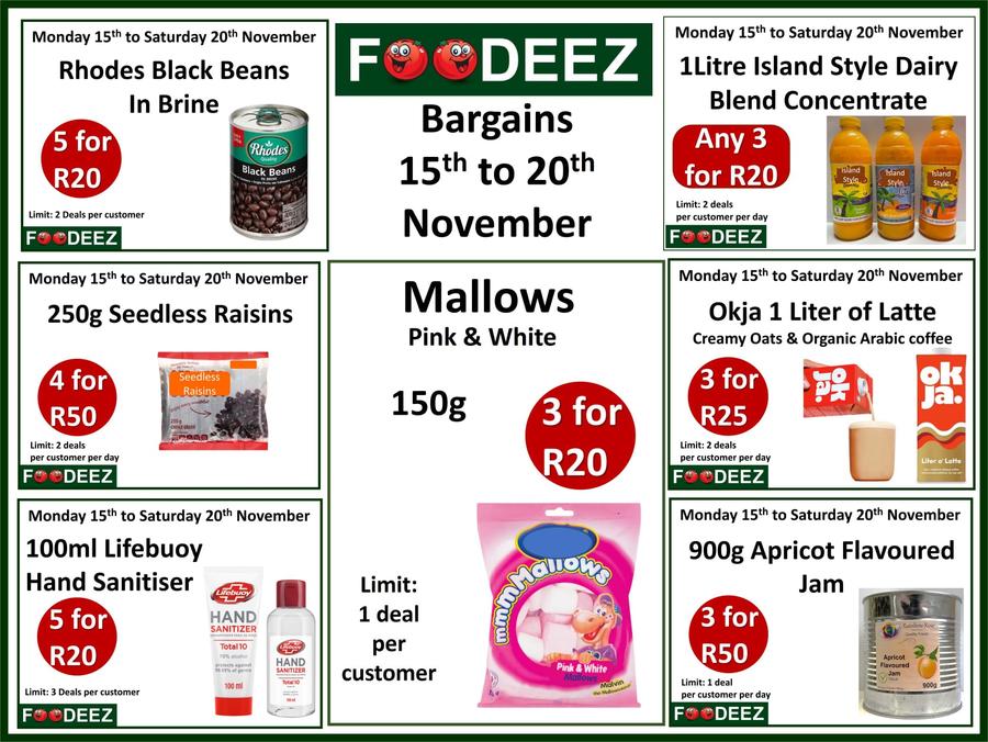 Foodeez : Specials (15 November - 20 November 2021) — m.guzzle.co.za