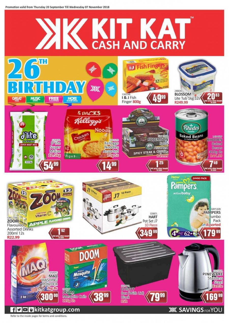 Kit Kat Cash Carry : 26th Birthday (20 Sep - 07 Nov 2018) — m.guzzle.co.za