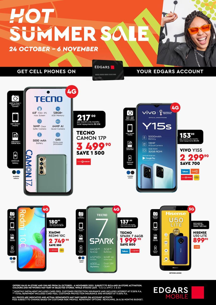 Edgars Mobile : Hot Summer Sale 2 (24 October - 06 November 2022) — m ...