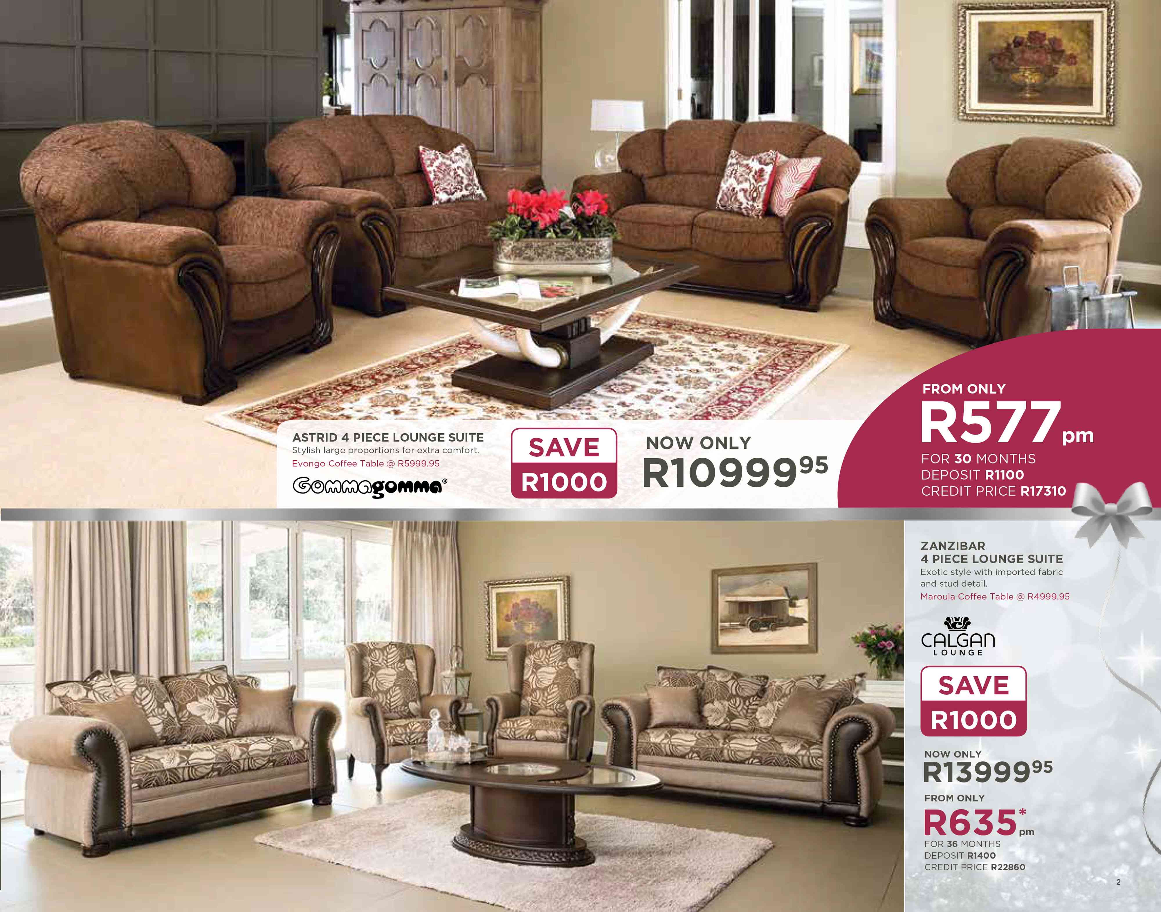 Special Calgan Lounge Zanzibar 4-Piece Lounge Suite — www.guzzle.co.za