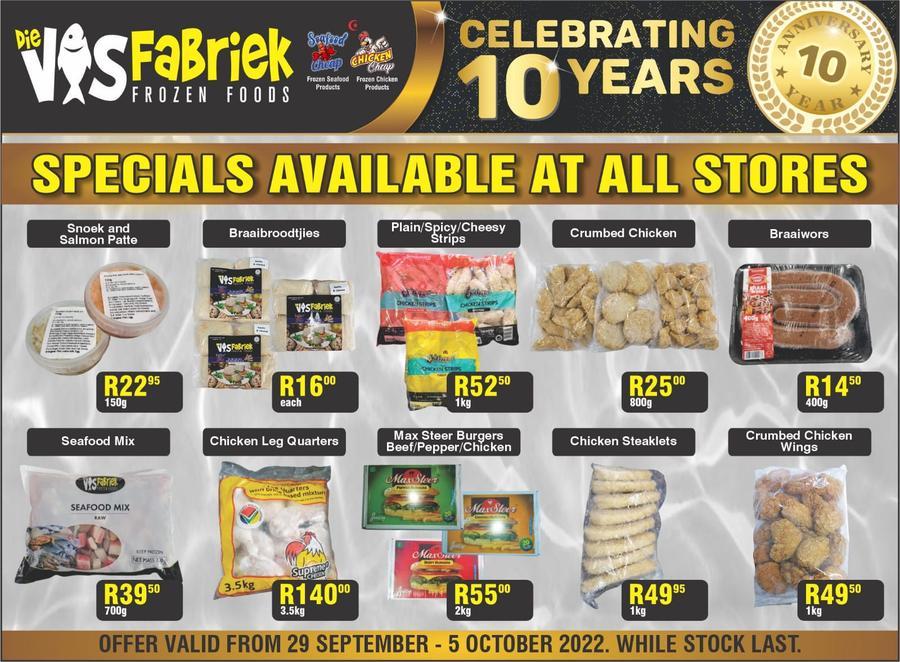 Die Visfabriek : Specials! (29 September - 05 October 2022) — m.guzzle ...