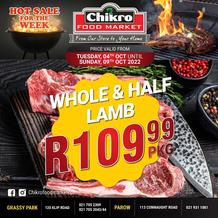 Chikro Food Market Grassy Park & Parow : Whole & Half Lamb (4 October ...