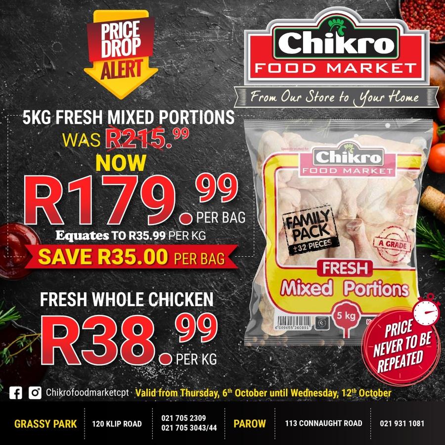Chikro Food Market Grassy Park & Parow : Price Drop Alert (6 October ...