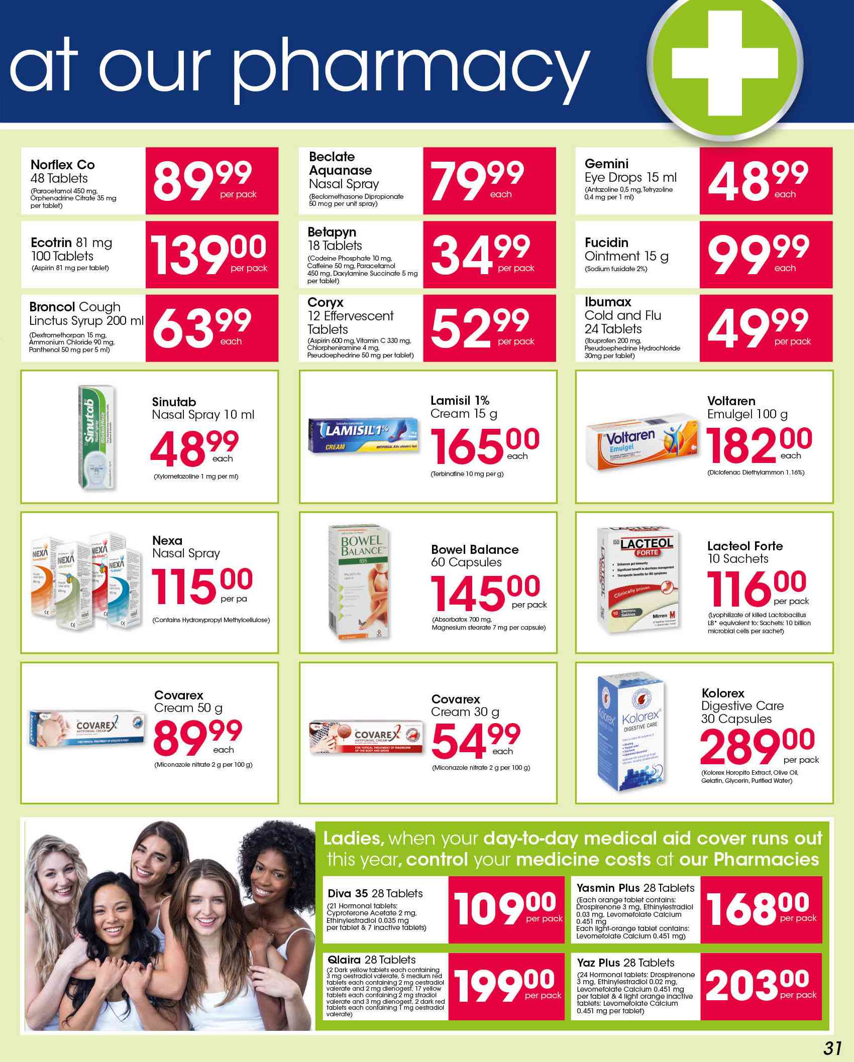 Special Yasmin Plus 28 Tablets-Per Pack — www.guzzle.co.za