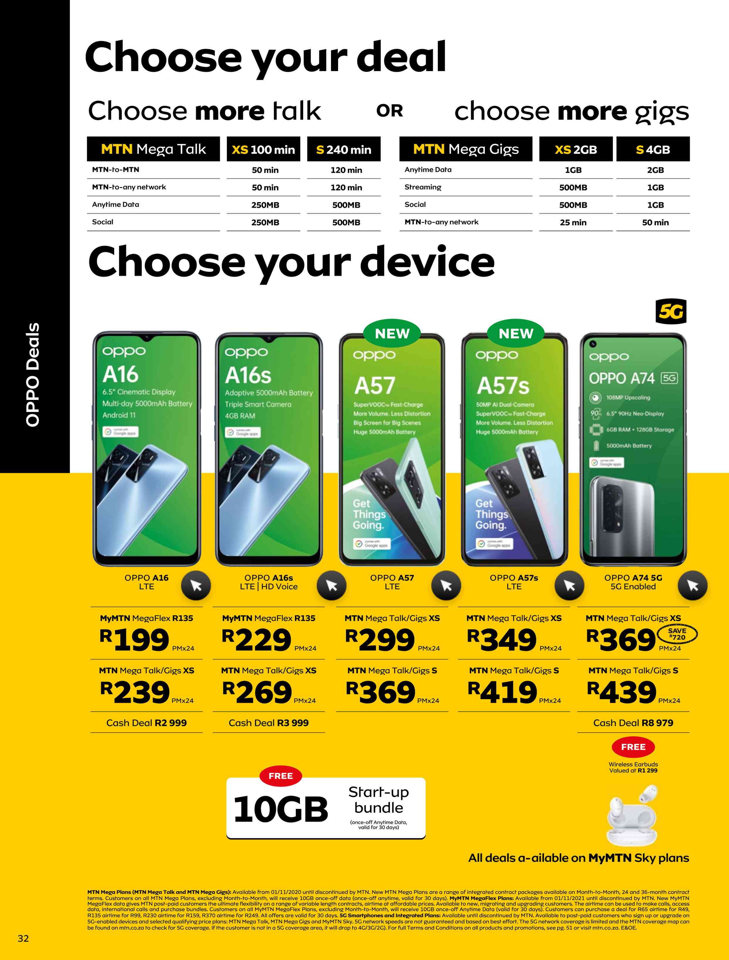 Special Oppo A57 LTE-On MTN Mega Talk/Gigs S — www.guzzle.co.za