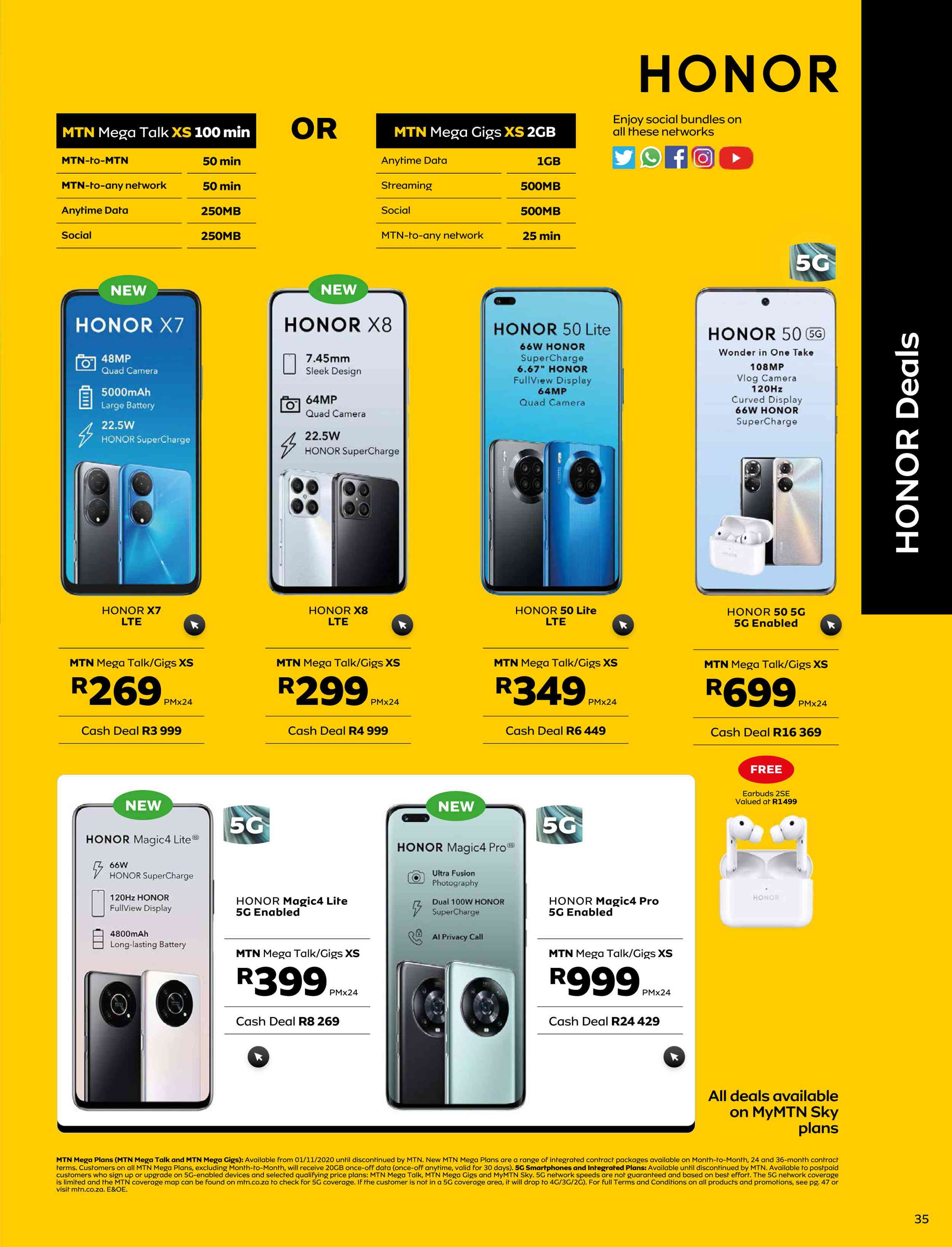 Special Honor X7 LTE-On MTN Mega Talk/Gigs XS — www.guzzle.co.za