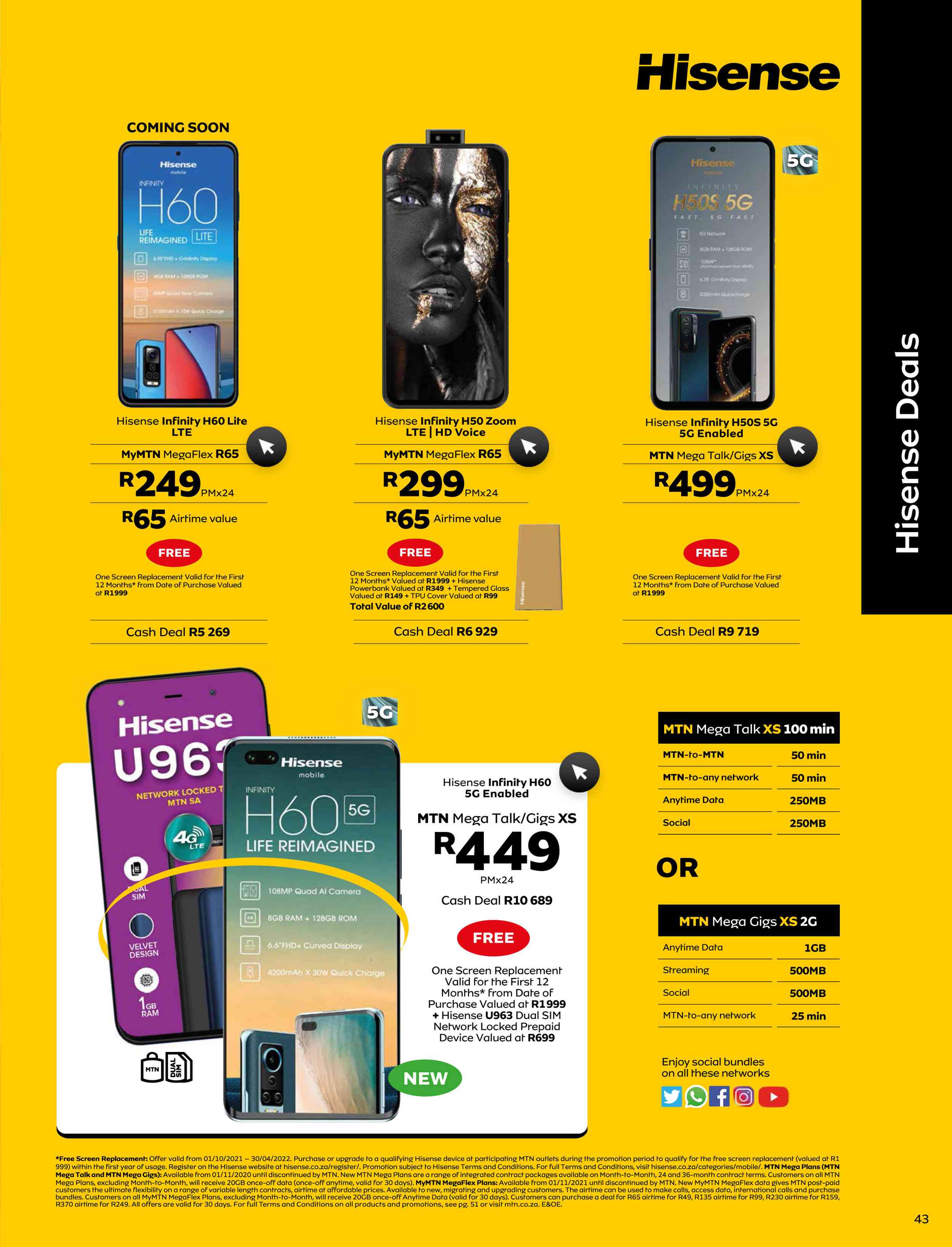 Special Hisense Infinity H60 5G Enabled Smartphone-On MTN Mega Talk ...