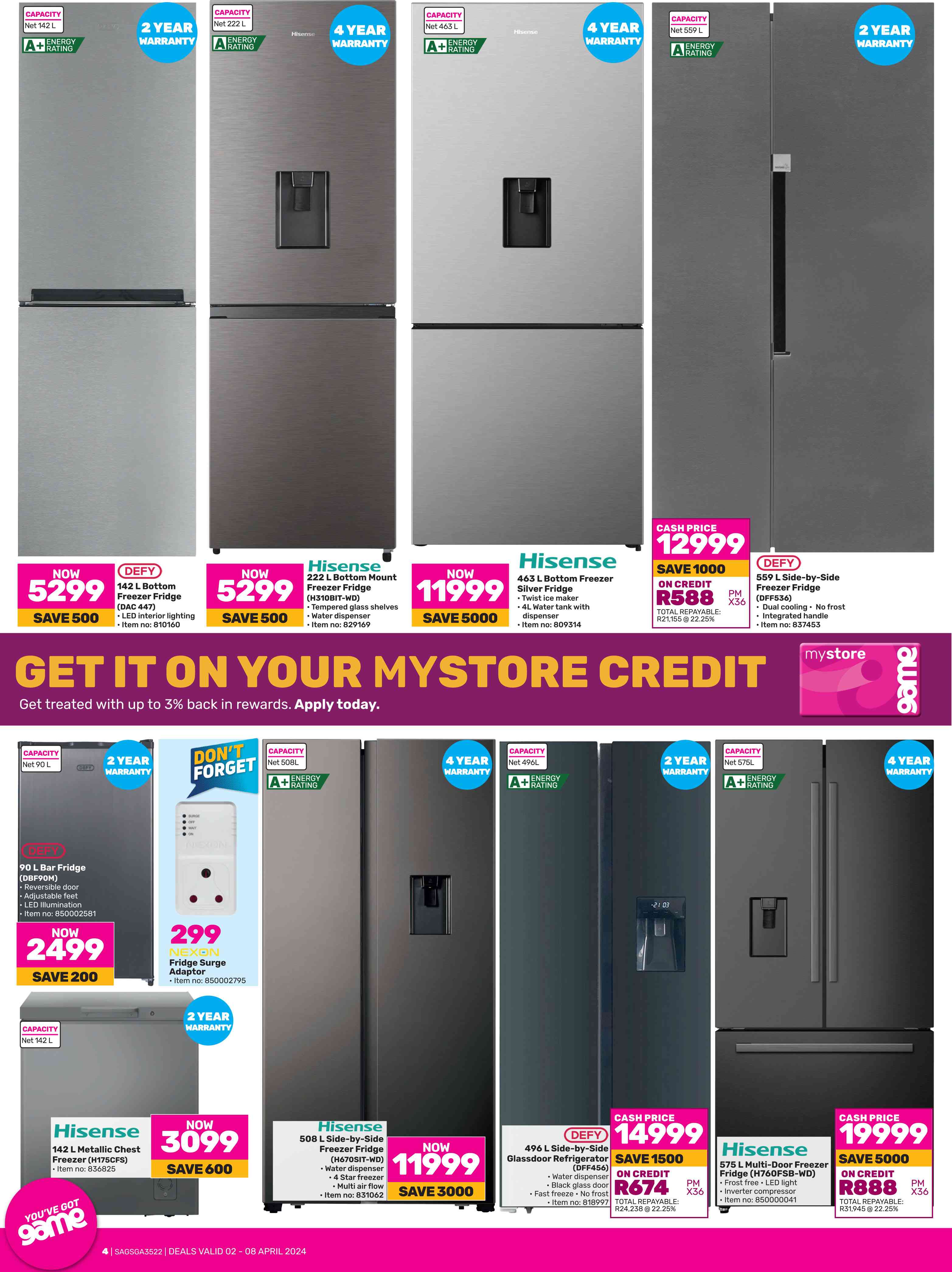 Special Defy 559Ltr Side-By-Side Freezer Fridge DFF536 — www.guzzle.co.za