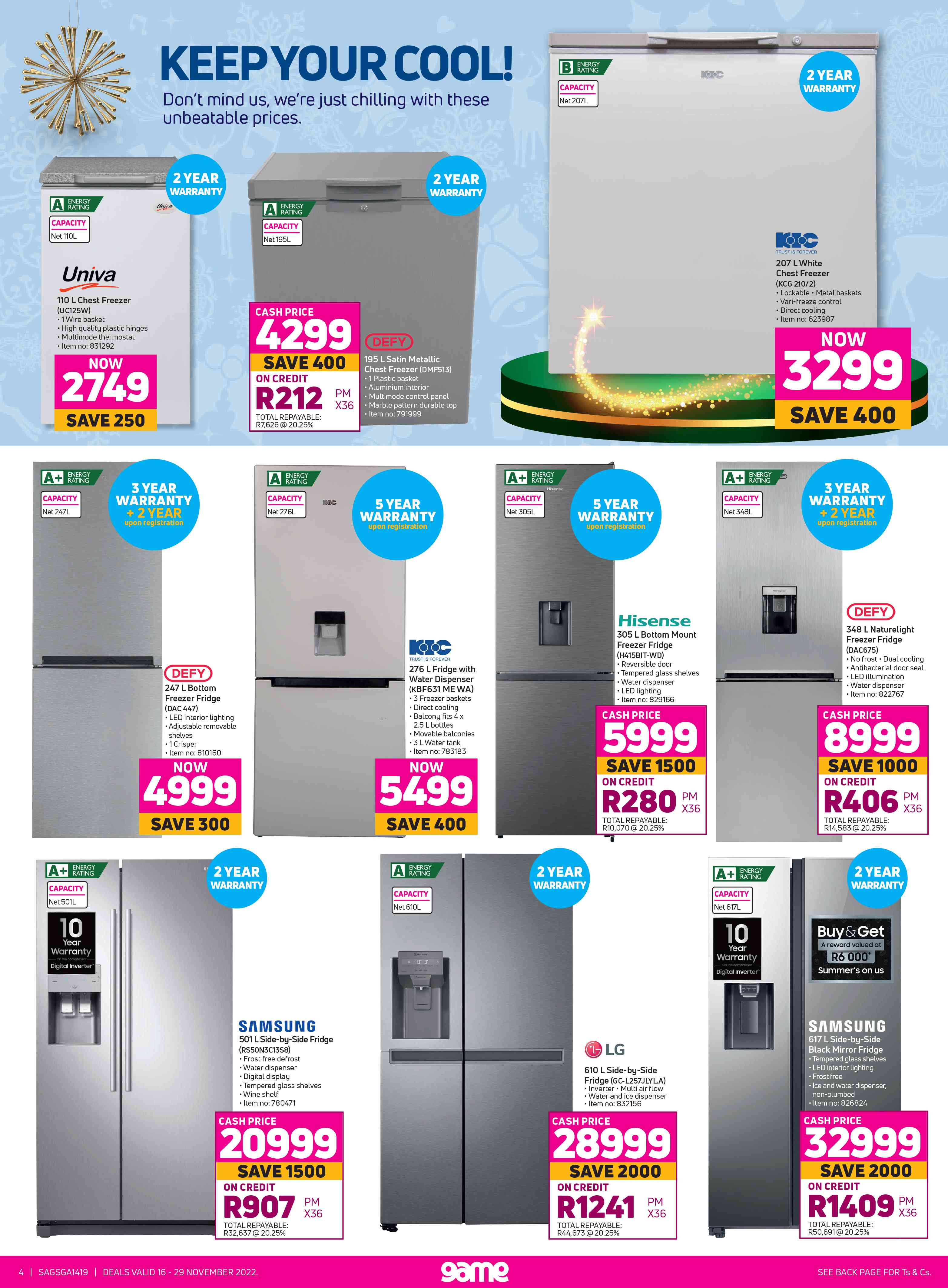 Special Defy 247L Bottom Freezer Fridge DAC 447 — www.guzzle.co.za
