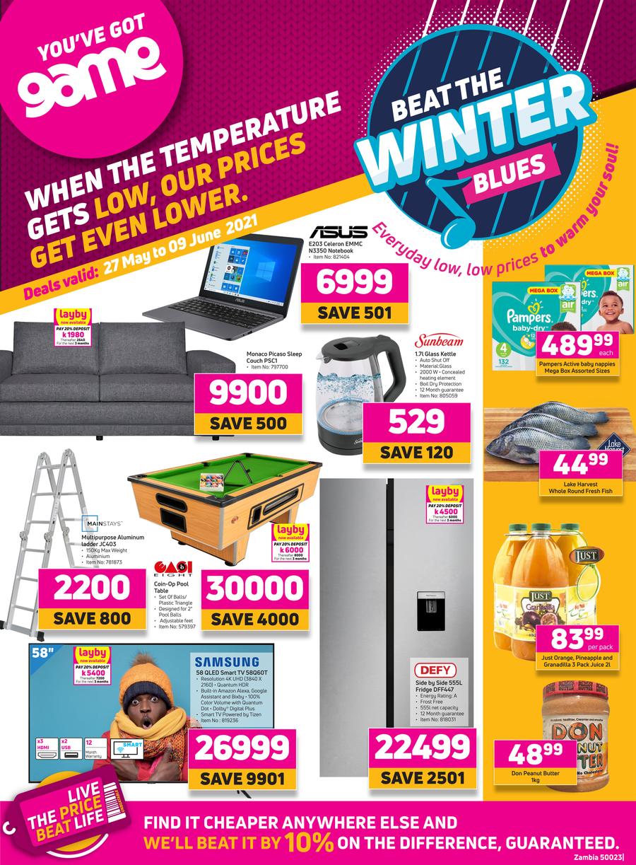 Game Zambia : Beat The Winter Blues (27 May - 9 June 2021) — m.guzzle.co.za