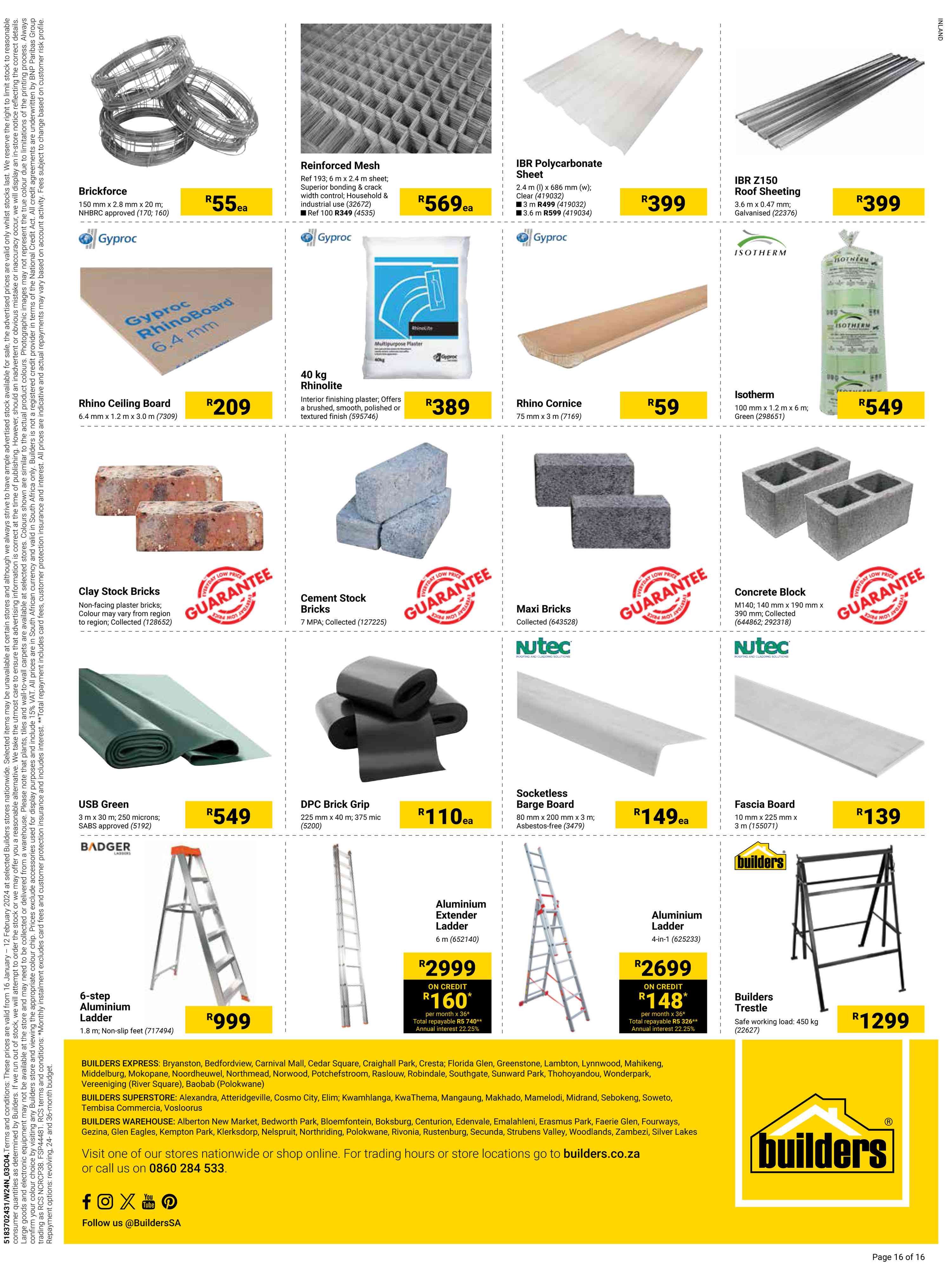 DIY Specials | Catalogue | SA Promotional Leaflets | Builders