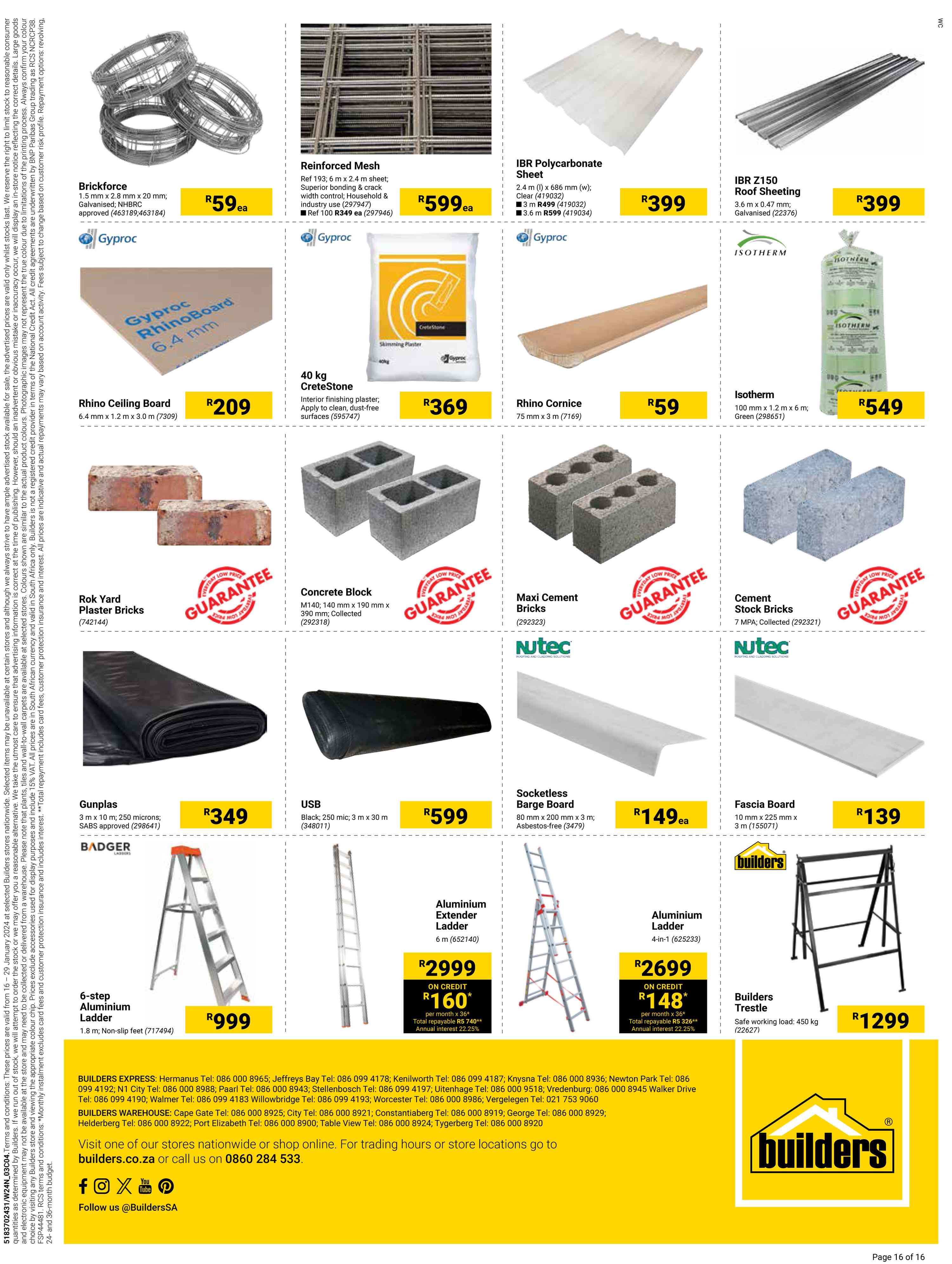 DIY Specials | Catalogue | SA Promotional Leaflets | Builders