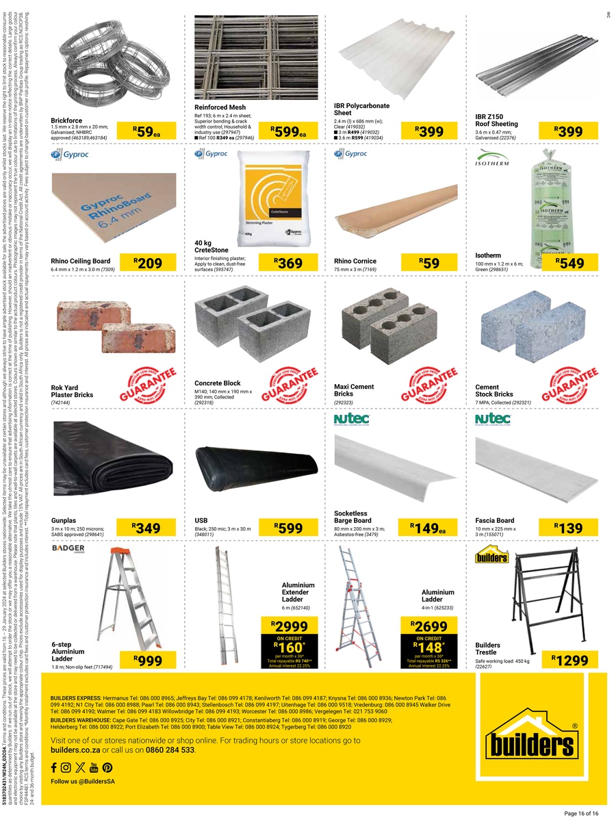 DIY Specials | Catalogue | SA Promotional Leaflets | Builders