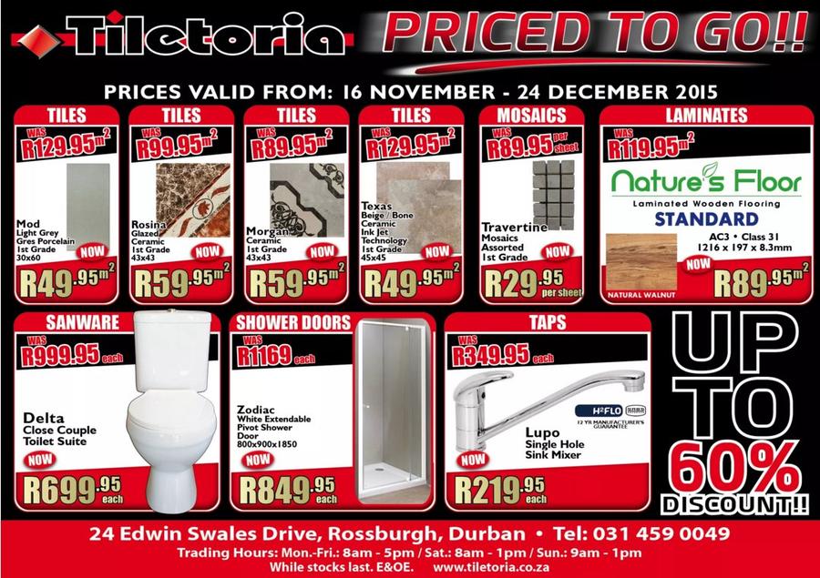 Tiletoria KwaZulu-Natal (16 Nov - 24 Dec 2015) — m.guzzle.co.za