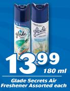 Special Glade Secrets Air Freshener Assorted-180ml Each — www.guzzle.co.za