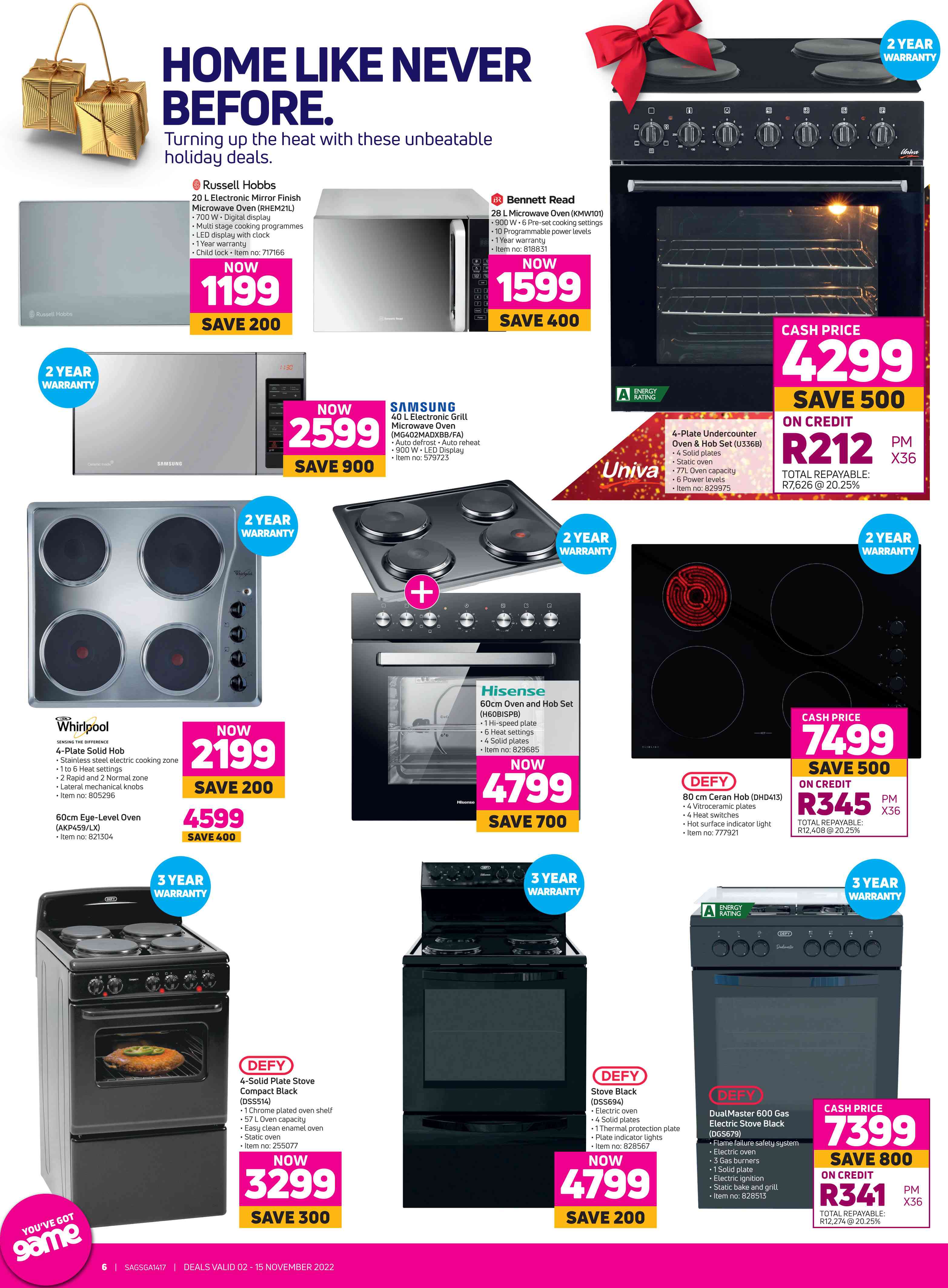 Special Defy Stove (Black) DSS694 — www.guzzle.co.za