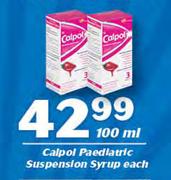 Special Calpol Paediatric Suspension Syrup-100ml Each — www.guzzle.co.za