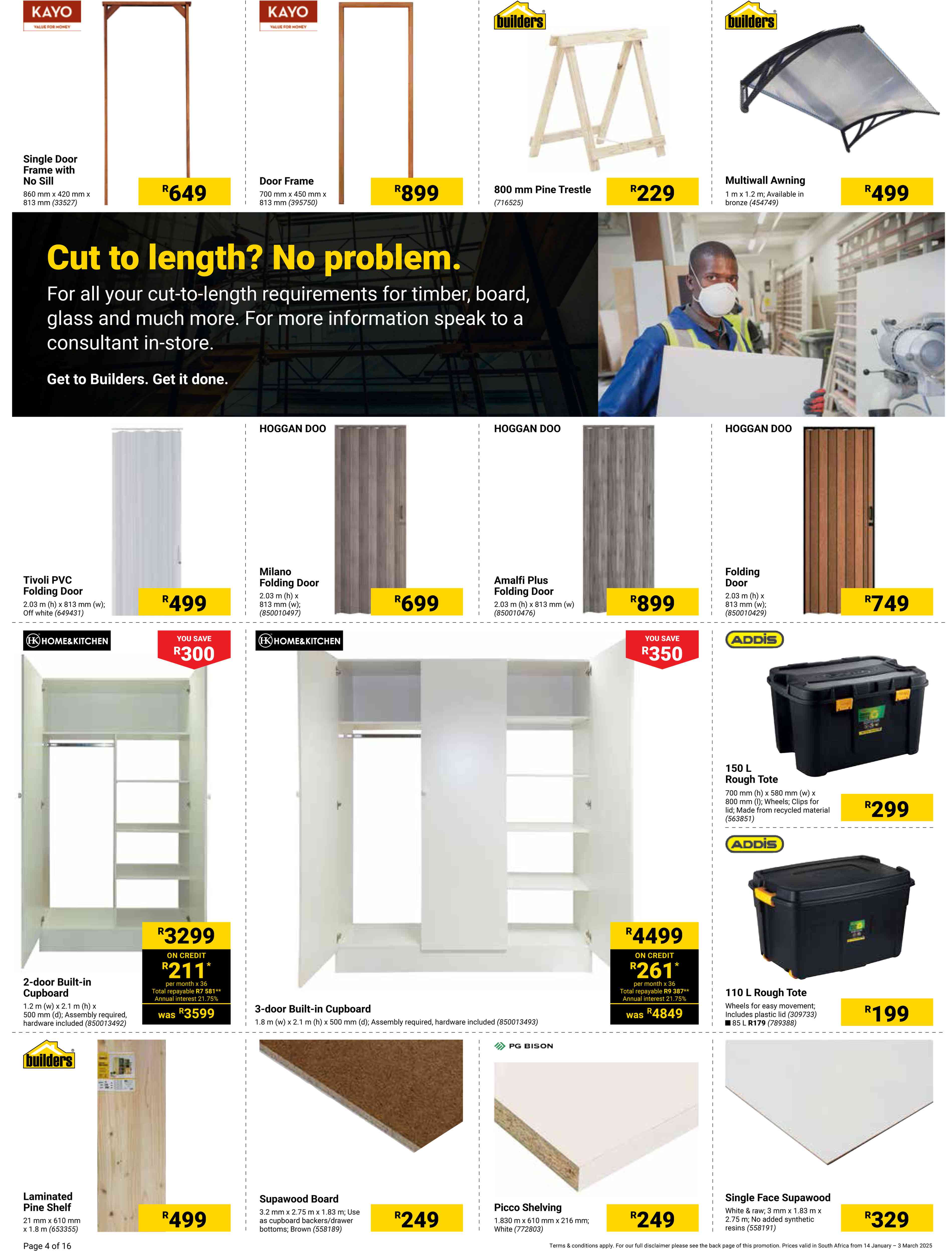 DIY Specials | Catalogue | SA Promotional Leaflets | Builders