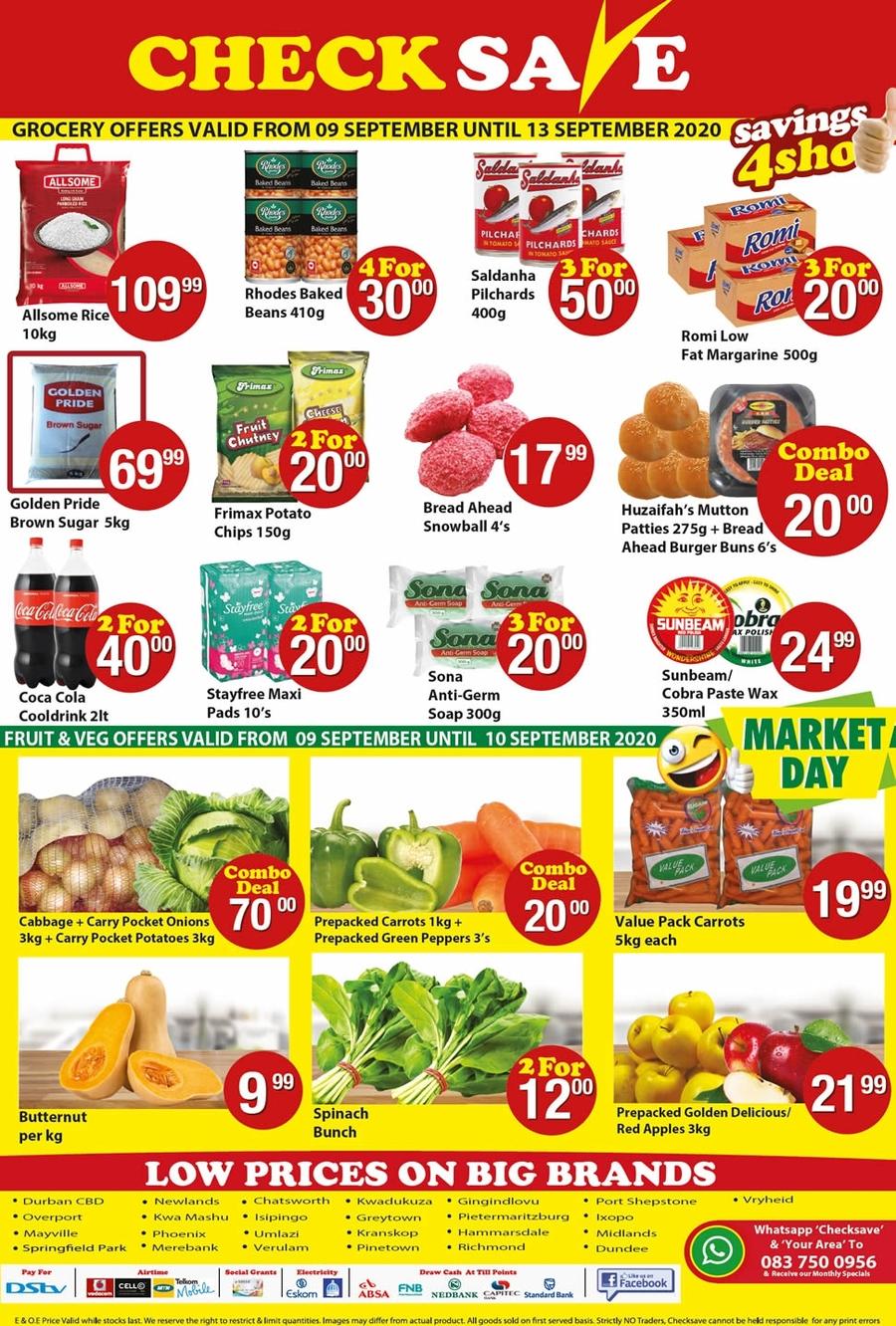 Check Save : Market Day (09 September - 13 September 2020) — m.guzzle.co.za