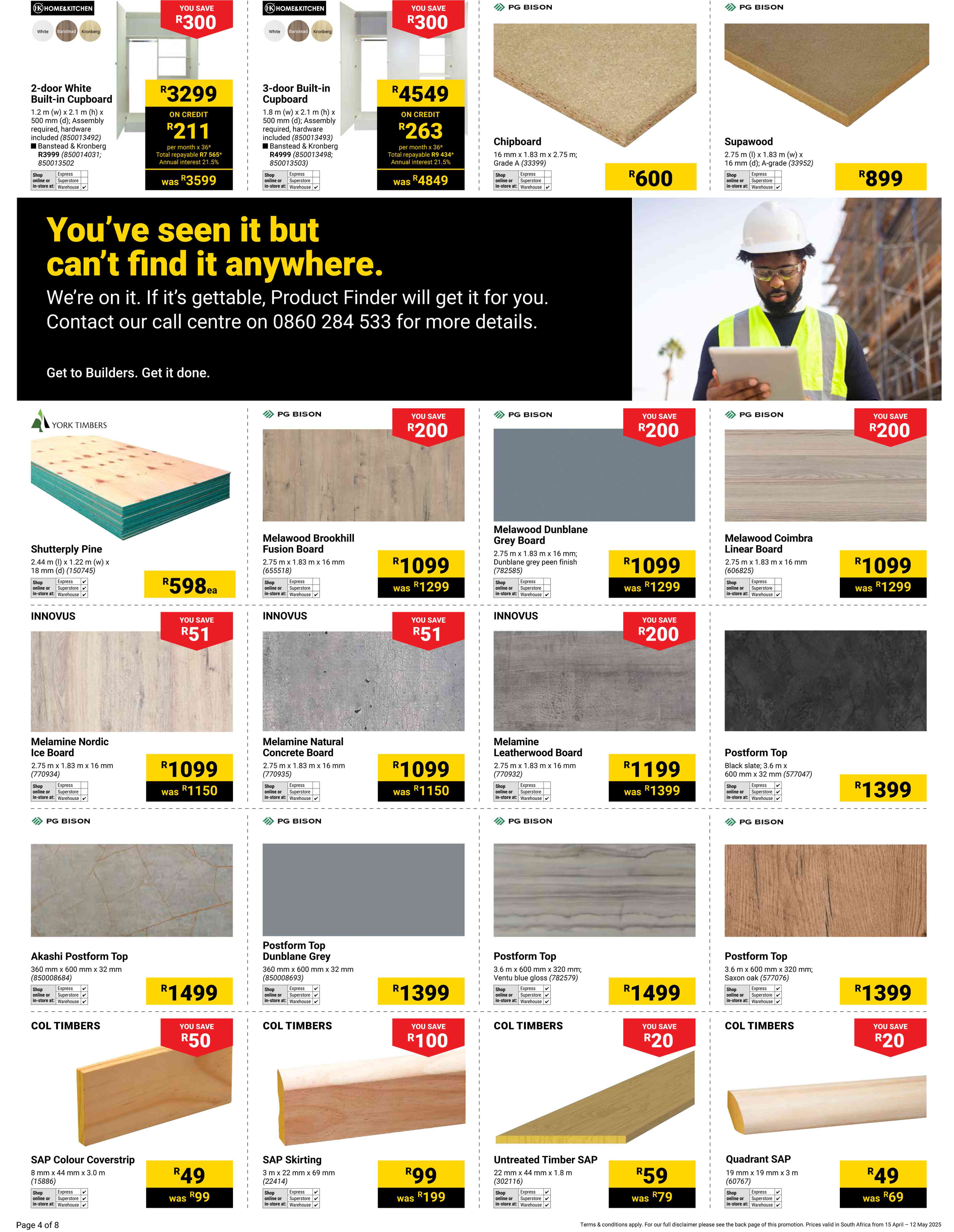 DIY Specials | Catalogue | SA Promotional Leaflets | Builders
