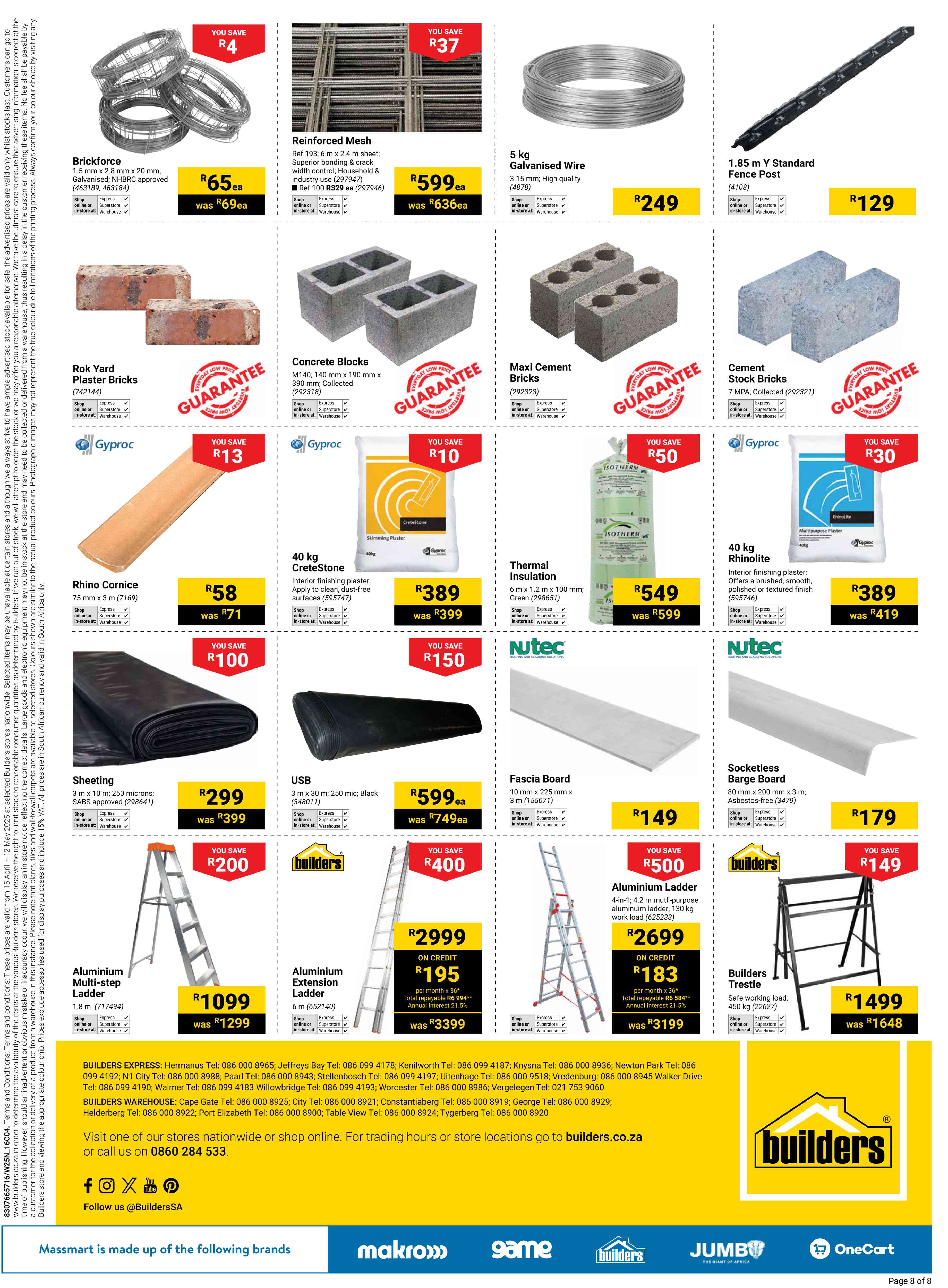 DIY Specials | Catalogue | SA Promotional Leaflets | Builders