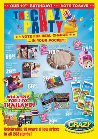 The Crazy Store : Party (01 Aug - 04 Sep 2016) — www.guzzle.co.za
