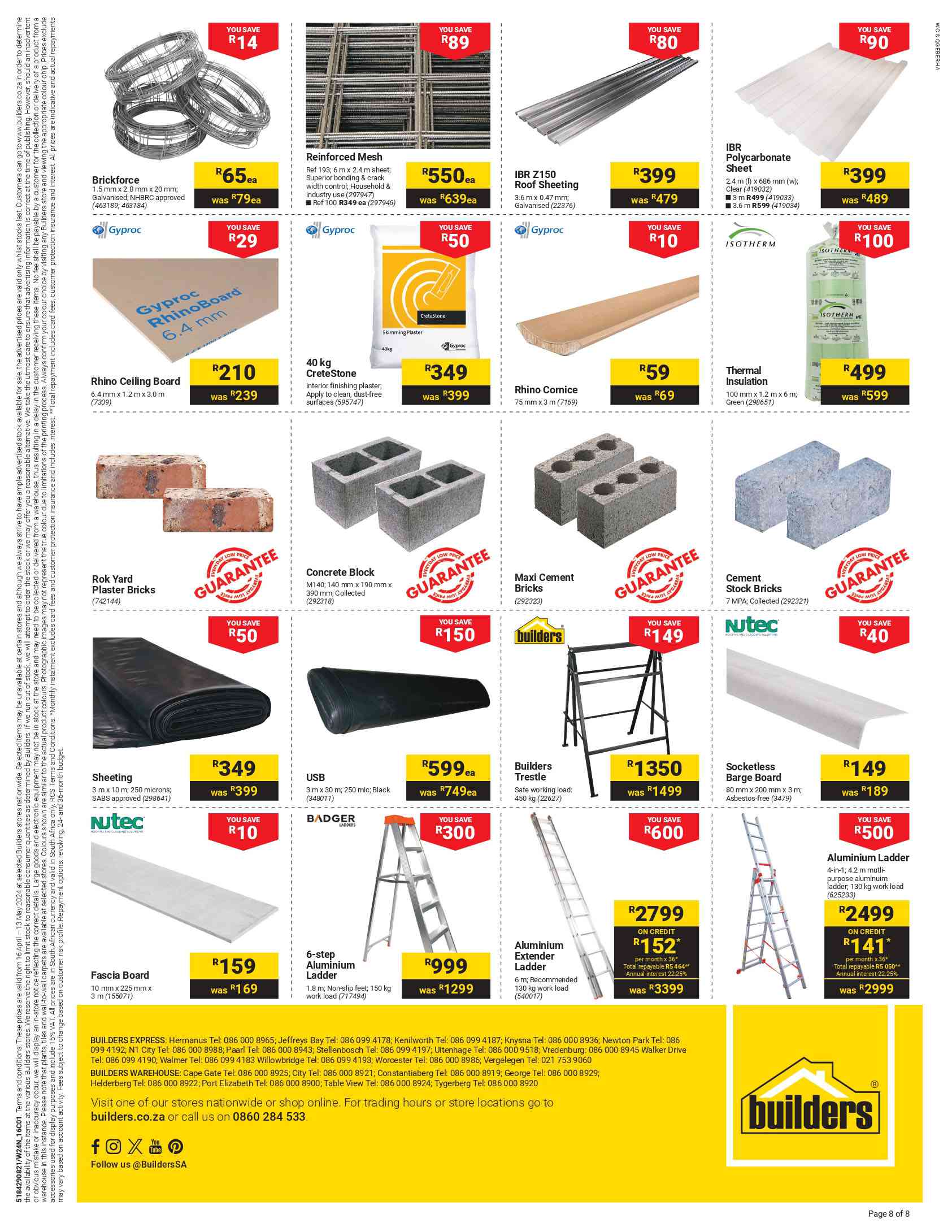 DIY Specials | Catalogue | SA Promotional Leaflets | Builders