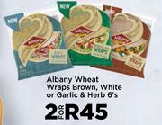 Special Albany Wheat Wraps Brown, White Or Garlic & Herb-For 2 x 6's ...