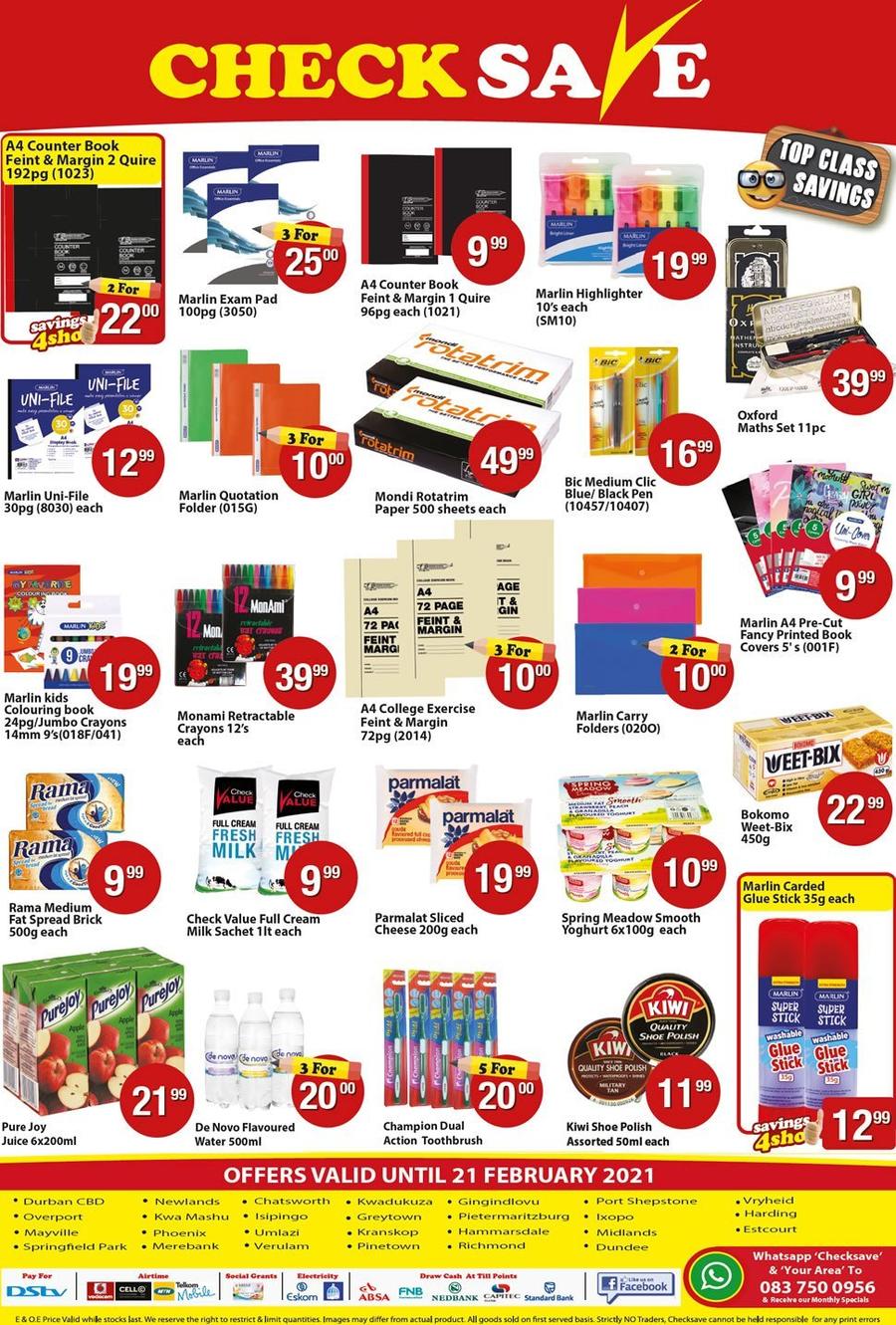 Check Save : Top Class Savings (13 January - 21 February 2021) — m ...