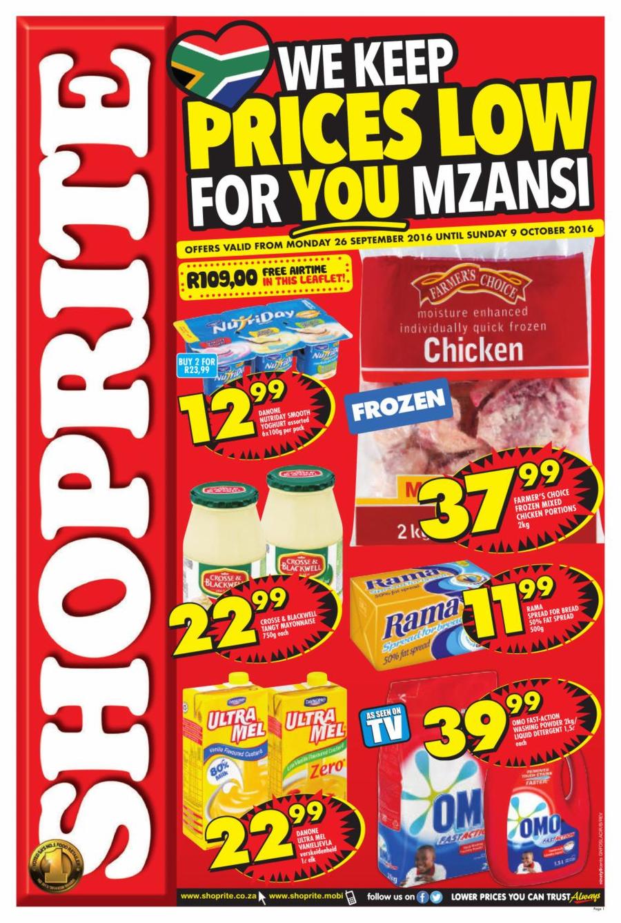 Shoprite : Prices Low (26 Sep - 09 Oct 2016) — m.guzzle.co.za
