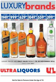 Ultra Liquors : Luxury Brands (01 Nov - 30 Nov 2016) — www.guzzle.co.za