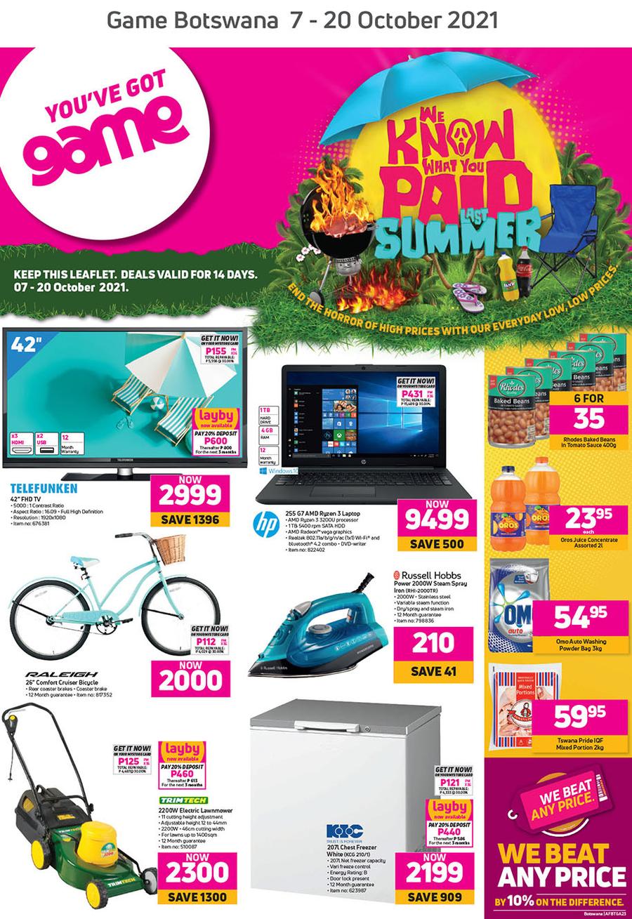 Game Botswana : We Know What You Paid Last Summer (7 October - 20 ...