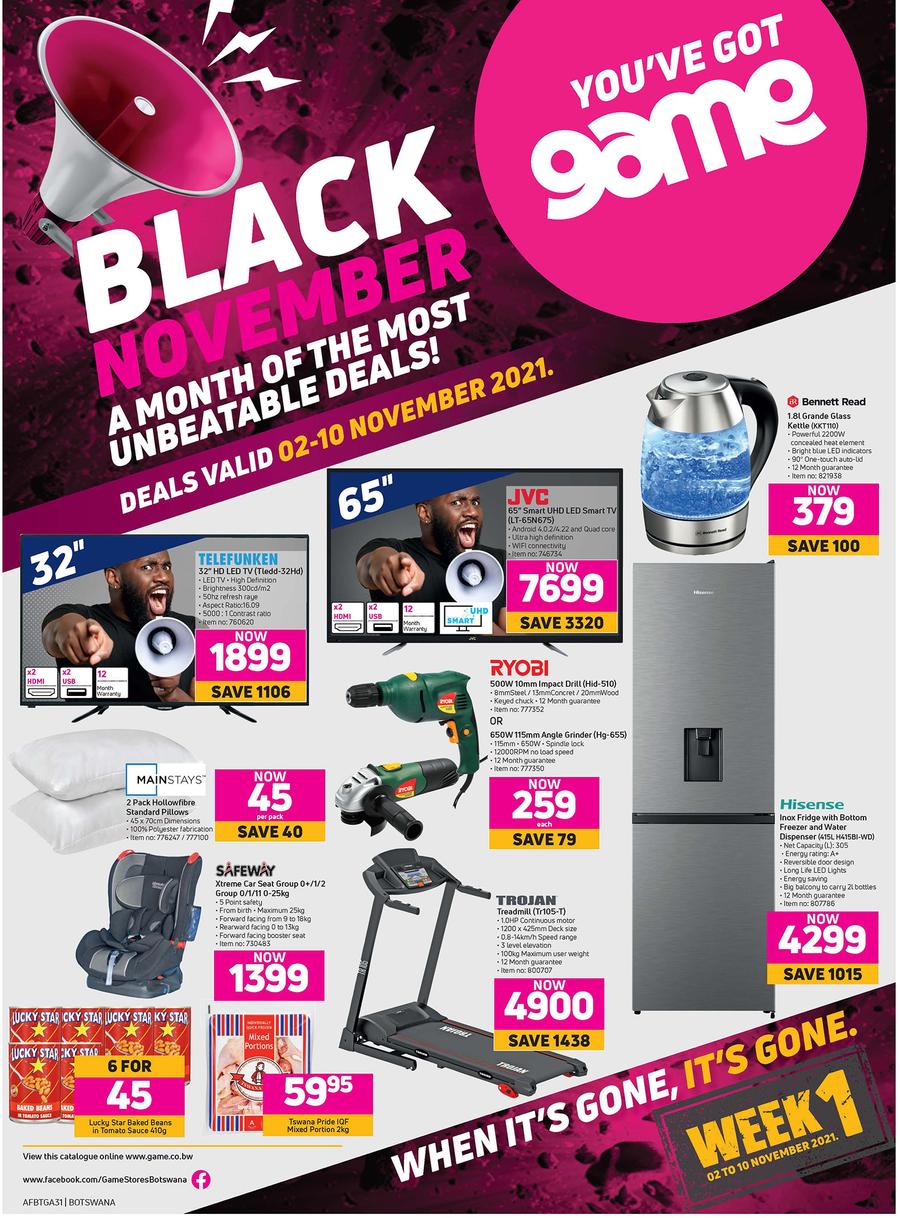 Game Botswana : Black November Week 1 (2 November - 10 November 2021 ...