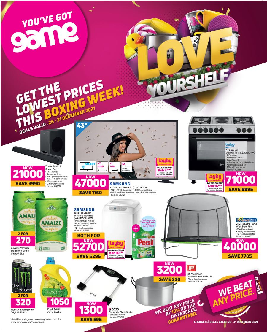 Game Kenya : Love Yourshelf (26 December - 31 December 2021) — m.guzzle ...
