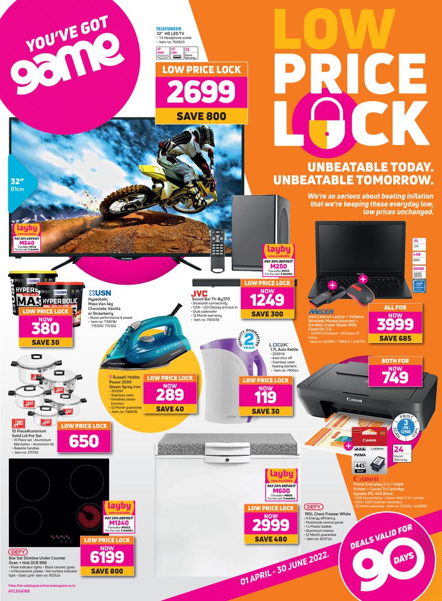 Game Lesotho : Low Price Lock (1 April - 30 June 2022) — m.guzzle.co.za