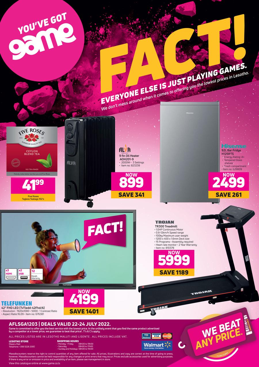 Game Lesotho : Fact! Everyone Else Is Just Playing Games (22 July - 24 ...