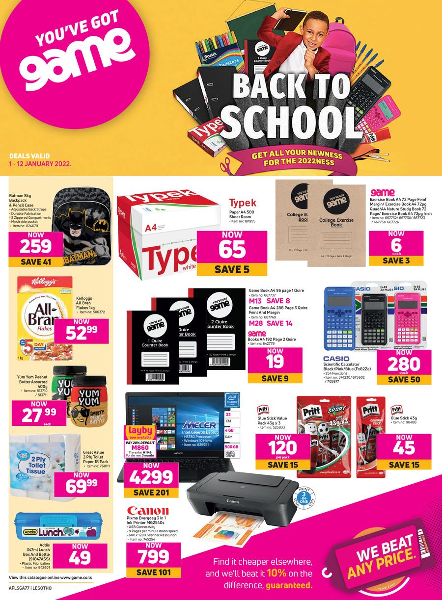 Game Lesotho : Back To School (1 January - 12 January 2022) — m.guzzle ...