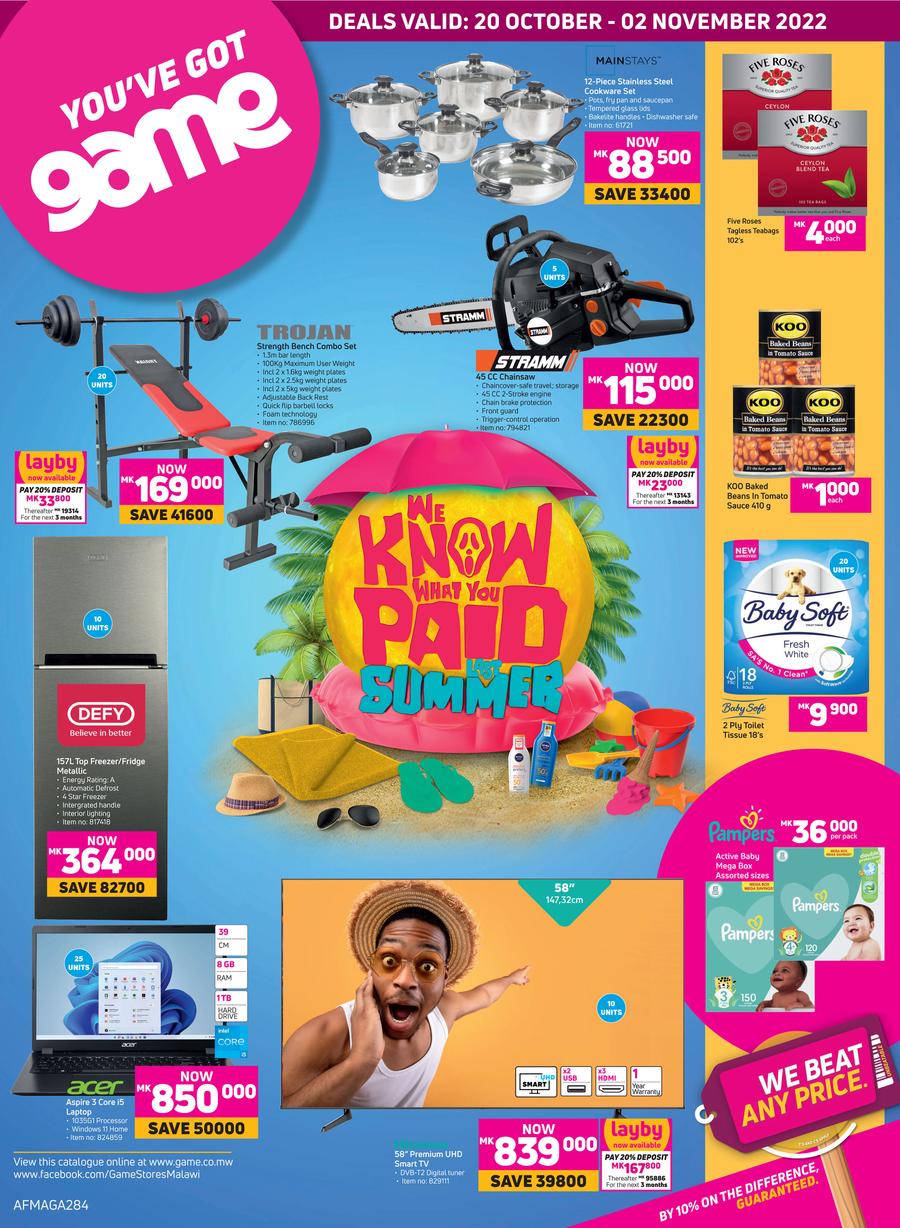 Game Malawi : We Know What You Paid Last Summer (20 October - 2 ...