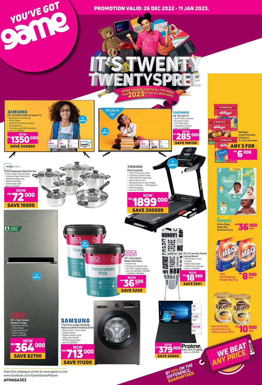 Game Malawi : It's Twenty Twenty Spree (26 December 2022 - 11 January ...