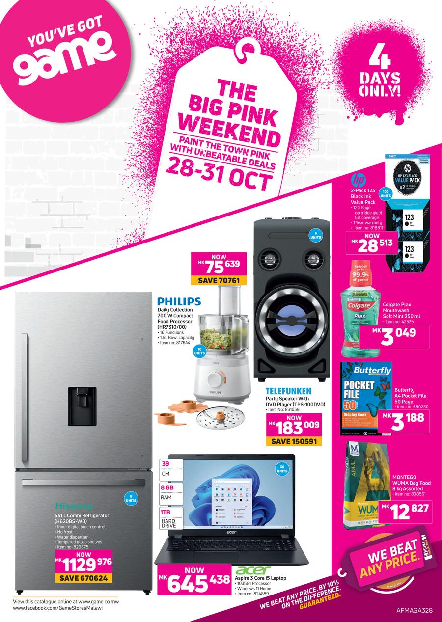 Game Malawi : The Big Pink Weekend (28 October - 31 October 2022) — m ...